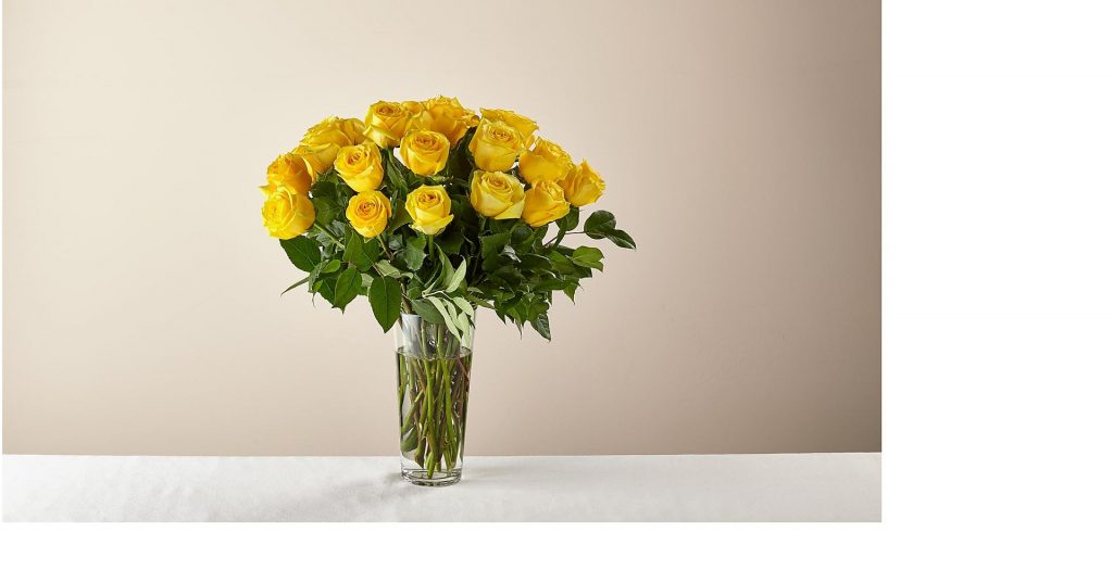 Long Stem Yellow Rose Bouquet – Nenas Florist